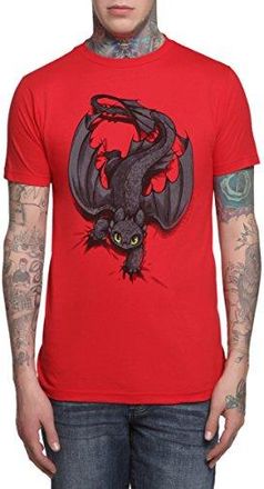 Hot Topic How To Train Your Dragon Fury X-ing Mens Night T-Shirt Tee - Rouge - Small