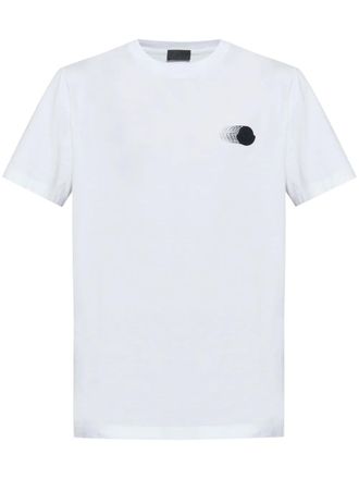 Moncler t-shirt à patch logo - Blanc