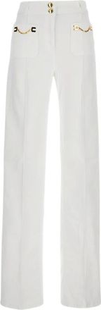 Elisabetta Franchi Femme, Jeans, Blanc, Taille: W25 Jeans droits