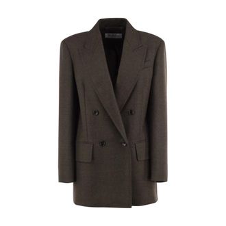 Max Mara Blazer Pulvino - Femme - Vestes - Brun - Taille: 38 FR