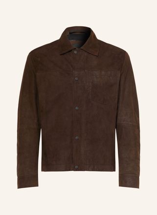 HUGO BOSS Leder-Overjacket Jomod braun