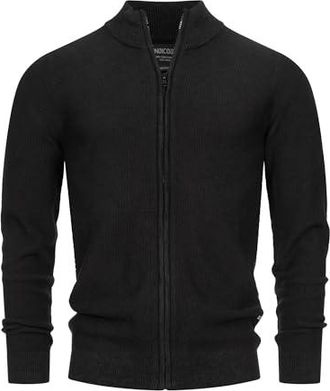 Indicode Hommes INWestmoon Cardigan | Gilet à col Montant Black XXL