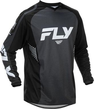 Fly Racing F-16 Maillot de motocross l&eacute;ger Racing MX MTB BMX, noir/blanc, Taille L