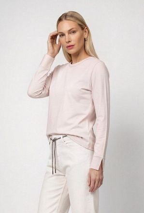Monari Langarmshirt Shirt Basic Schmuck Regular fit mit Rundhalsausschnitt