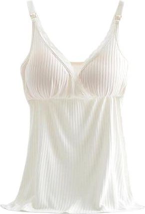 Generic 2026 Soutien-gorge pour femme - Robe dallaitement - Chemise de nuit de maternit&eacute; - V&ecirc;tement de nuit confortable pour lallaitement - V&ecirc;tement de d&eacute;tent