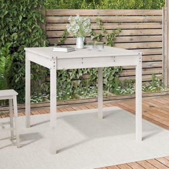 vidaXL Vidaxl - Table de jardin blanc 82,5x82,5x76 cm bois massif de pin