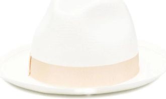 Borsalino Femme, Accessoires, Blanc, Taille: S Borsalino Hats Beige