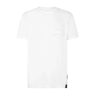 Philipp Plein Homme, Tops, Blanc, Taille: XL T-Shirt Gothique