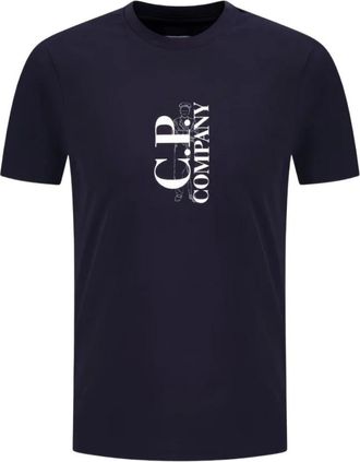 C.P. Company C.p. Company, Homme, Tops, Bleu, Taille: 3XL Logo T-Shirt