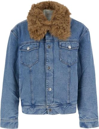 Ami Jeansjacke mit Shearling-Kragen - - Jackets - Herren - Blau - M