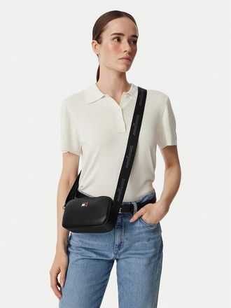 Tommy Jeans Handtasche Tjw Daily Elevated Crossover AW0AW19042 Schwarz