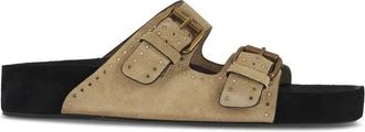 Isabel Marant Isabel Marant Sandalen - Beige Suede Sandals With Decorative Buckles - Gr. 37 (EU) - in Beige - f&uuml;r Damen