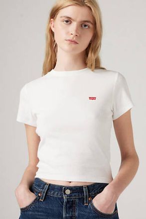Levi's T Shirt Sportif Essential - Femme - Blanc / White + Cotton - 2XS
