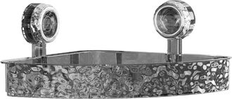 Generic Gewellter Saugnapf-Aufbewahrungshalter, leichtes, luxuri&ouml;ses Gletschermuster im Gletscherstil, Saugnapfregal ohne Bohren, Badezimmer-Saug-Aufbewahrung