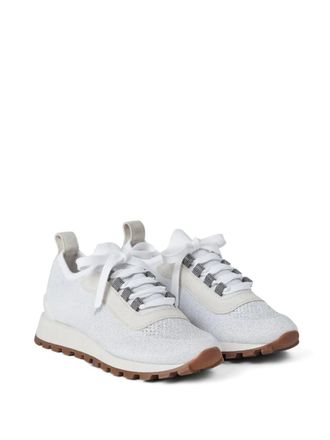 Brunello Cucinelli Womens Knitted Low-Top Sneakers Ss26 W