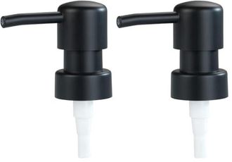 WENKO Ersatzpumpkopf f&uuml;r Seifenspender Schwarz Rund, Ersatz Seifenpumpe f&uuml;r Seifenspender zum Austauschen, aus Kunststoff, f&uuml;r Gewinde von &oslash; 28 mm (Packung 