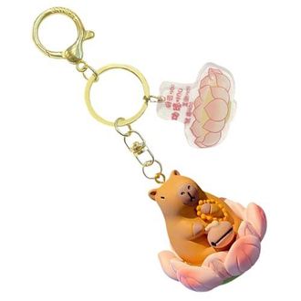 Generico Keychain animaux de dessin animé pendentif figurines daction - Décoration de porte-clés de dessin animé en résine - Décoration à suspendre aux couleur