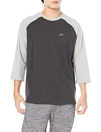 Oakley Relax Raglan T-Shirt 3/4 pour Homme, Double Gris chin&eacute;, XL
