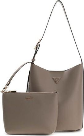 Guess sac à épaule sac daccessoires Meridian II Bucket Bag Dark Taupe