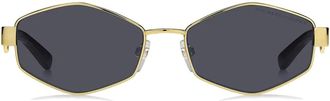 Marc Jacobs Femme, Accessoires, Jaune, Taille: 55 MM Lunettes de soleil hexagonales &agrave; monture compl&egrave;te