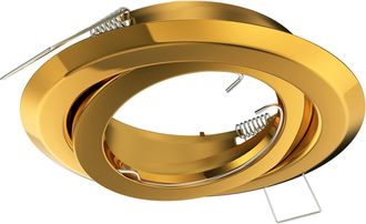 LEDs Com Deckeneinbaurahmen FABI, rund, schwenkbar, gold gl&auml;nzend