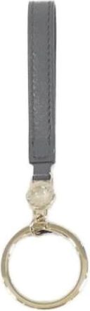 Bulgari unisex, Pre-owned, Gris, Taille: ONE Size Porte-cl&eacute;s en cuir Pre-owned