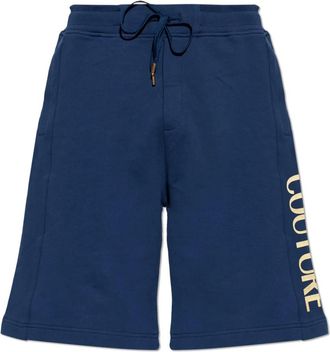 Versace Jeans Couture Homme, Shorts, Bleu, Taille: L Sweat Shorts with Printed Logo