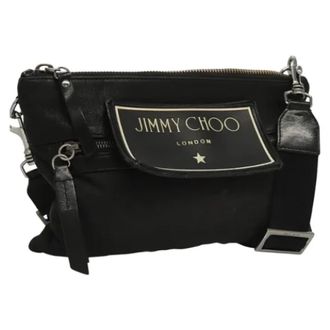 Jimmy Choo London Pre-owned Nylon schultertasche - - Pre-owned - Damen - Schwarzk - ONE SIZE