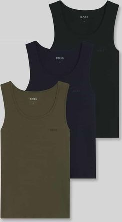 HUGO BOSS Slim Fit Tanktop aus reiner Baumwolle im 3er-Pack