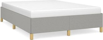 vidaXL Cadre de lit Gris clair 140x200 cm Tissu