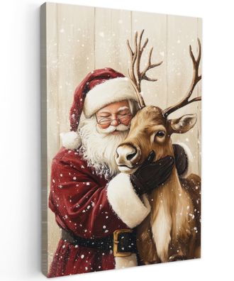 MuchoWow &copy; Weihnachtsdeko Wandbilder Gro&szlig; 80x120 cm XXL Wohnzimmer Wanddeko Schlafzimmer Weihnachtsgeschenke Zimmer Deko auf Wand Dekoration Wall Art Geschenke