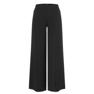 M.A.C Pantalon Coralie Court en Cr&ecirc;pe Flottant - Femme - Pantalons - Noir - Taille: W32 L32