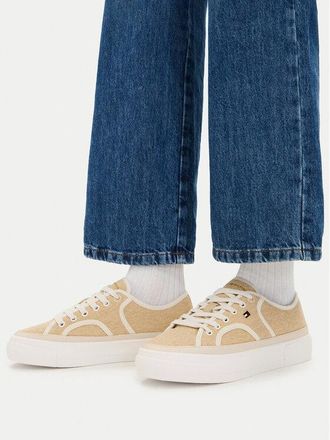 Tommy Hilfiger Sneakers aus Stoff Platform Vulc Piping FW0FW09394 Gelb