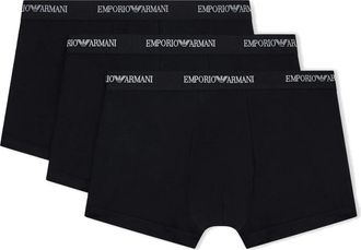 Emporio Armani Homme, Sous-vêtements, Noir, Taille: S Lot de trois boxers en coton stretch