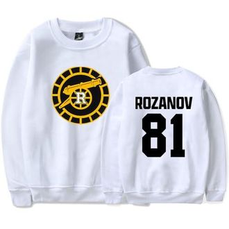 Generic Heated Rivalry Merch Ilya Rozanov Crew Manches Longues Femmes Hommes Casual Trendy Sweatshirt, blanc, XXS
