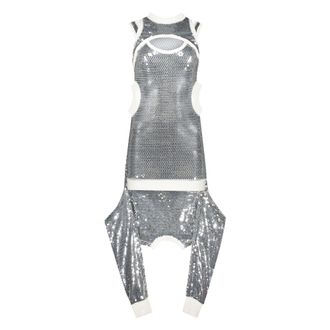 Jeremy Scott Pailletten-Minikleid - - Dresses - Damen - Grau - XS