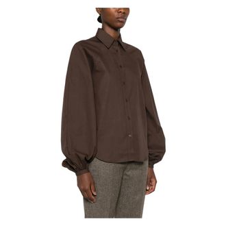 Closed Femme, Blouses et Chemises, Brun, Taille: 38 FR Blouse Raglan Imprim&eacute;e
