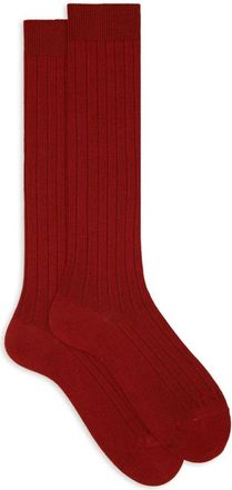 Gallo Gallo, Homme, Sous-v&ecirc;tements, Orange, Taille: M Longues chaussettes en laine c&ocirc;tel&eacute;es unies