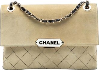 Chanel Sac bandouli&egrave;re Pre-owned &agrave; cha&icirc;ne - Femme - Pre-owned - Beige - Taille: ONE Size