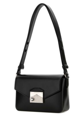 Montblanc Mens Black Leather Meisterstuck Shoulder Bag 000 Borse A Tracolla