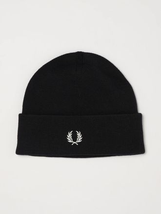 Fred Perry Bonnet beanie en m&eacute;lange de laine et coton avec logo brod&eacute;