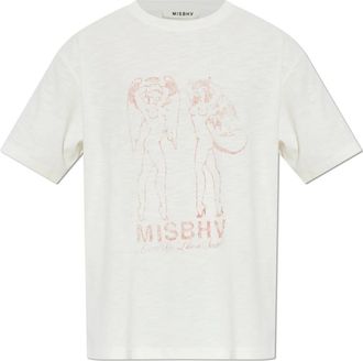 Misbhv Misbhv, Homme, Tops, Beige, Taille: M Logo T-Shirt