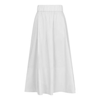 Neo Noir Femme, Jupes, Blanc, Taille: 36 FR Jupe en Popeline Blanche - Style Flowy