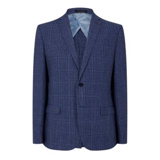 Ted Baker Anzugjacke f&uuml;r Herren, Hahnentritt (Luftwaffenblau)