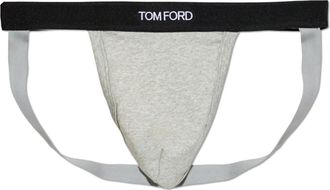 Tom Ford Homme, Sous-v&ecirc;tements, Gris, Taille: XL Logo Jockstraps