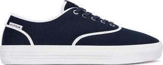 Tommy Hilfiger Sneakers aus Stoff Th Vulc Cup Long Lace Canvas FM0FM05874 Dunkelblau