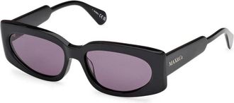 Max & Co. Femme, Accessoires, Noir, Taille: 55 MM Lunettes de soleil rectangulaires