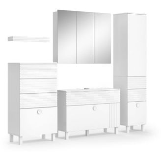 Vicco Badm&ouml;bel-Set Sola, Wei&szlig;, 4 Teile