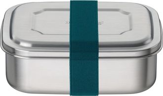 Thermocaf&eacute; by Thermos TC SANDWICH BOX teal 0,80l, Brotdose aus Edelstahl mit Textilband, Pausenbrot f&uuml;r Uni, Schule und B&uuml;ro, sp&uuml;lmaschinenfest und BPA-frei