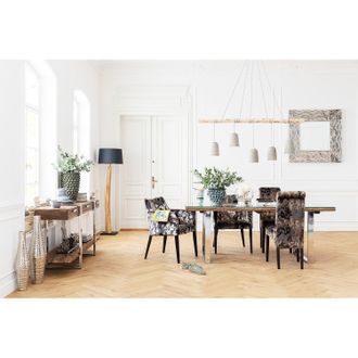 Kare Design home24 Armlehnenstuhl Black Mode II 60 x 87 x 70cm Schwarz/Braun/Braun